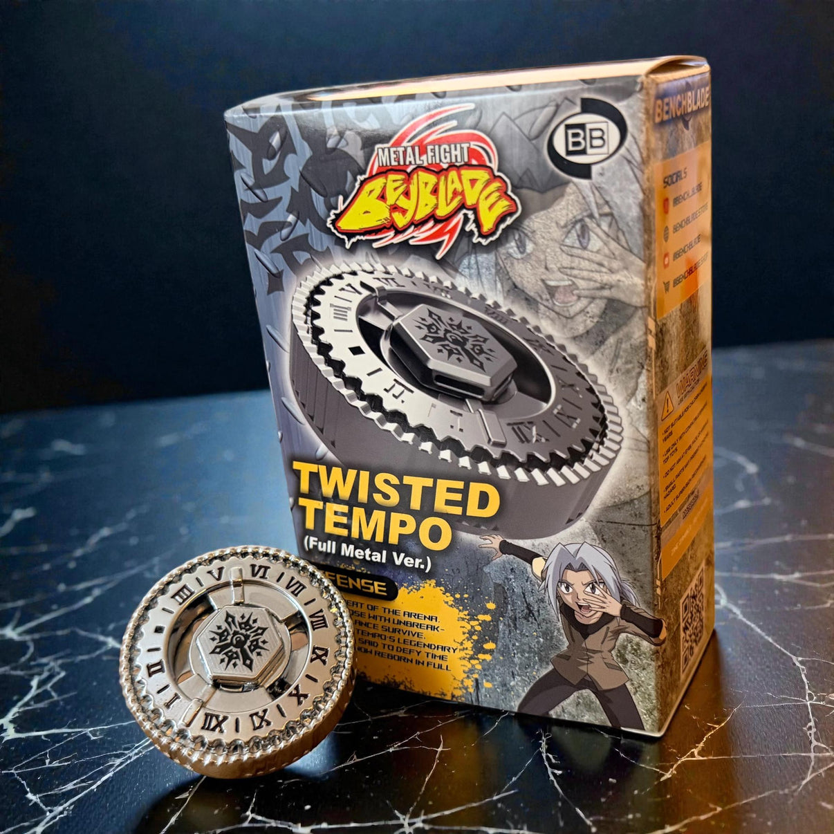 FULL METAL Beyblade Twisted Tempo - Basalt Horogium (Zinc+Nickel Plate ...